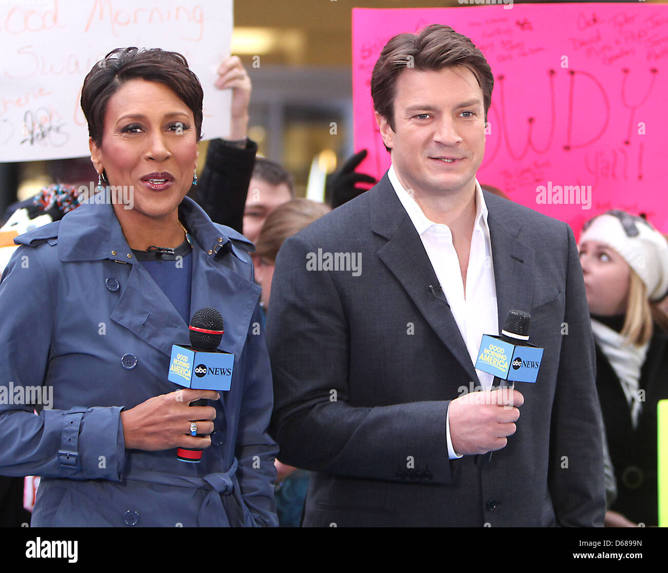 Nathan Fillion Celebrities arrive at ABC Studios for 'Good Morning ...