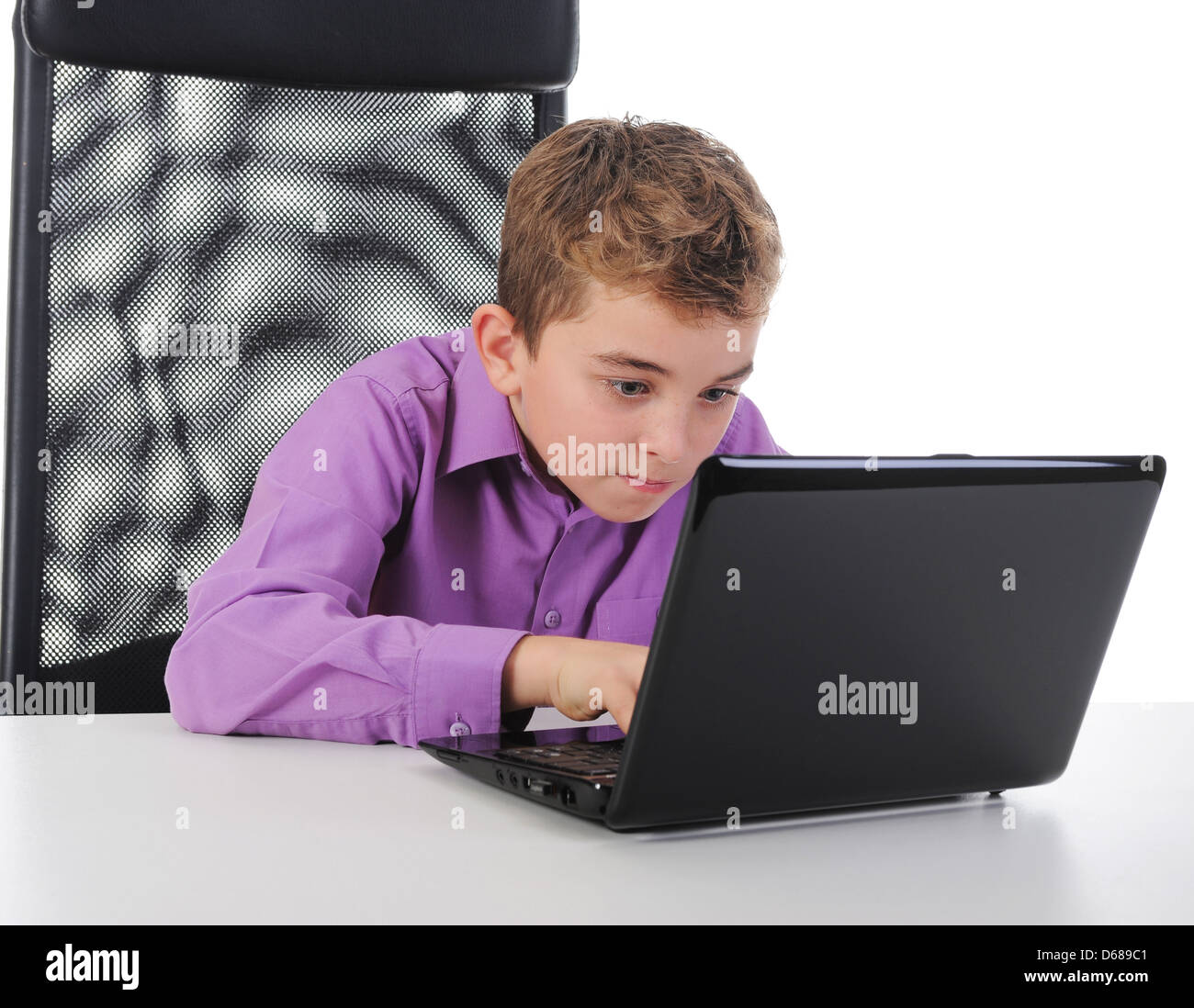 boy at the computer Stock Photo - Alamy