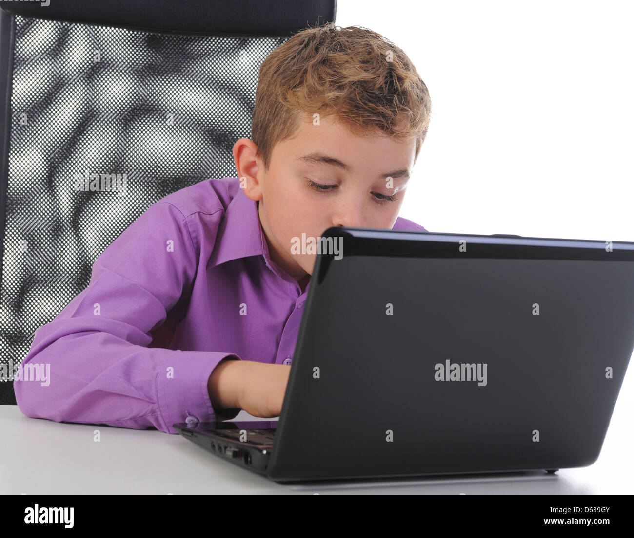 boy at the computer Stock Photo - Alamy