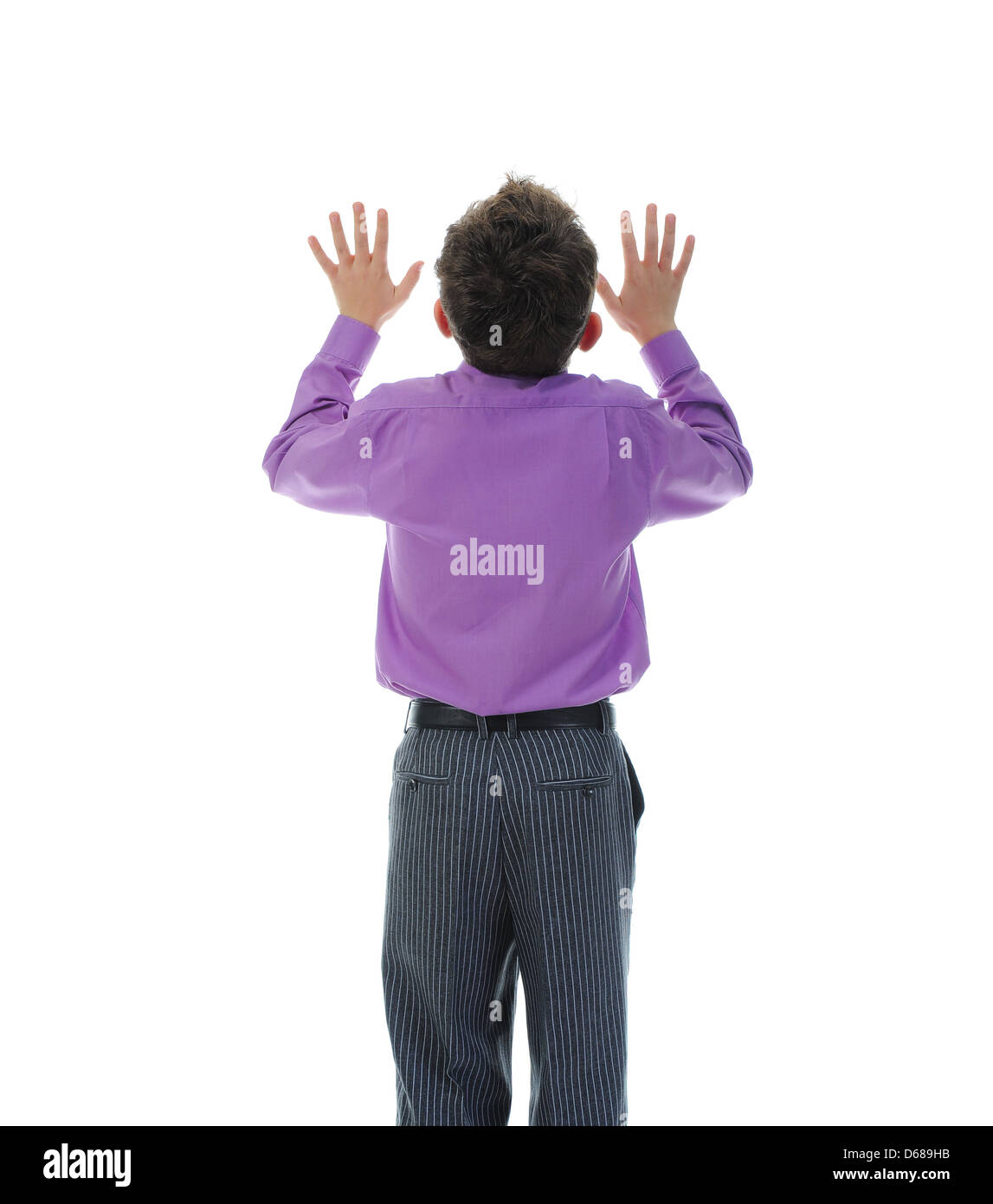 Scared Little Boy Stock Photo - Alamy