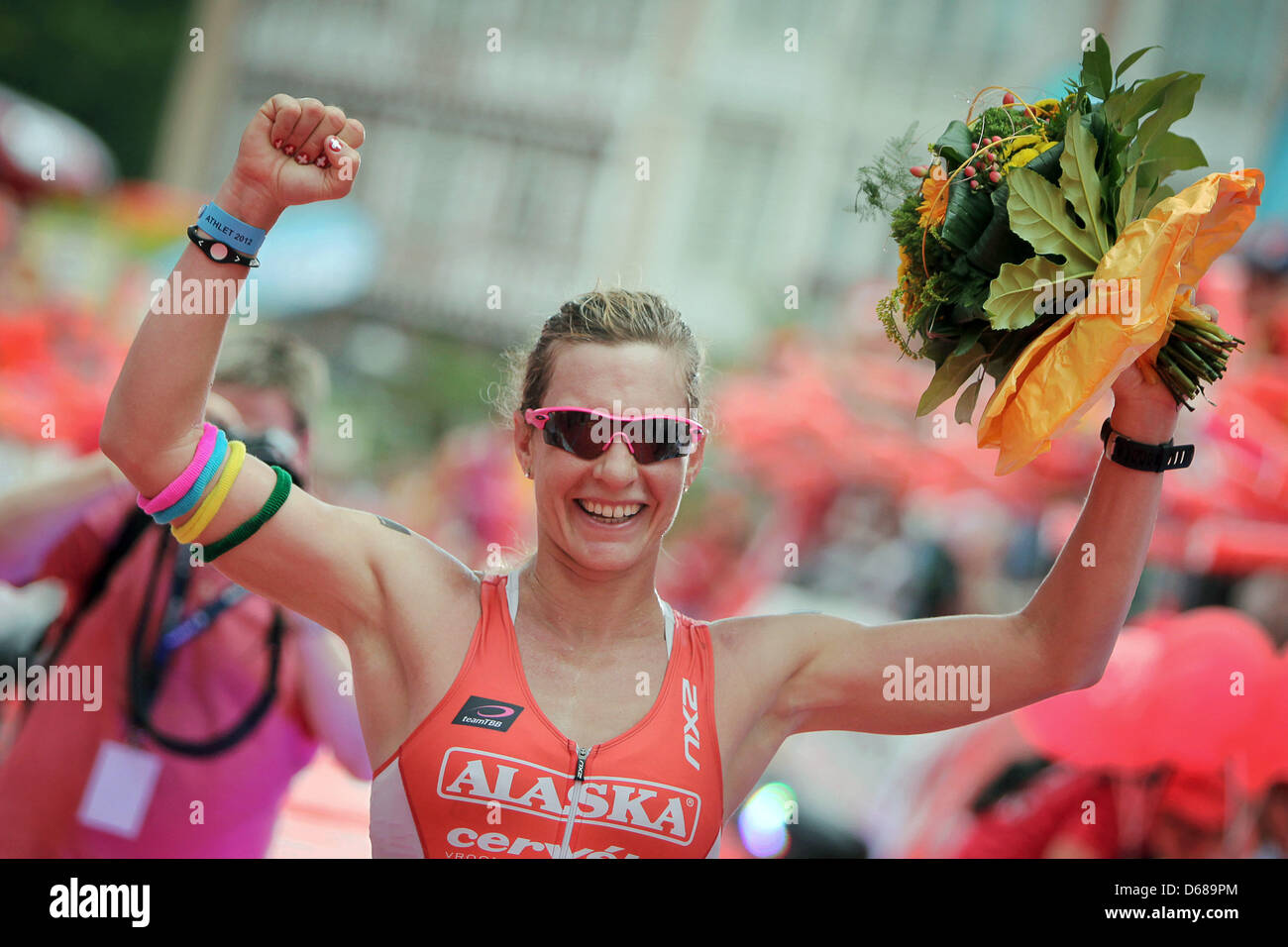 Swiss triathlete Caroline Steffen wins the Ironman Frankfurt ...