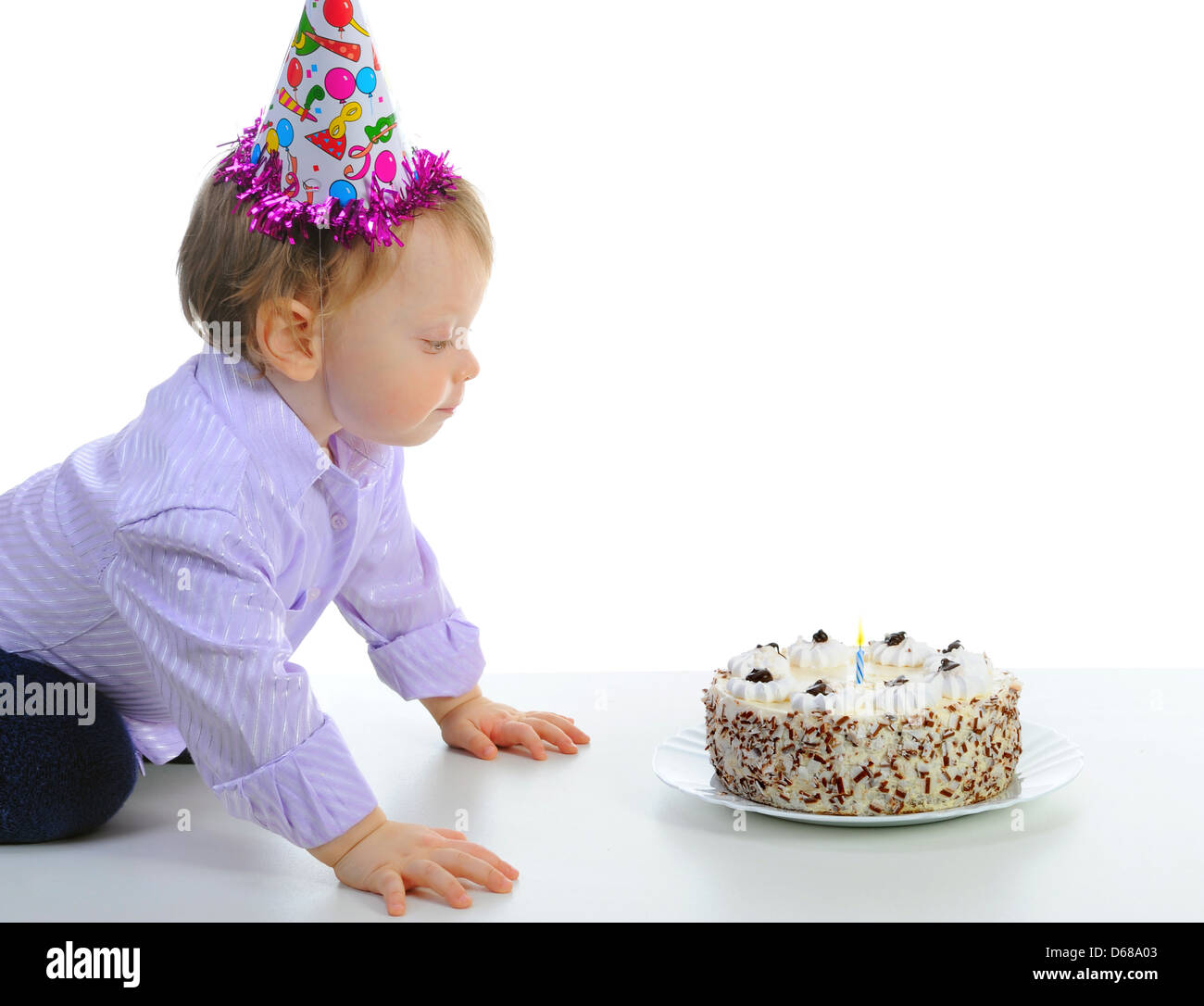 Beautiful little boy celebrates birthday Stock Photo - Alamy