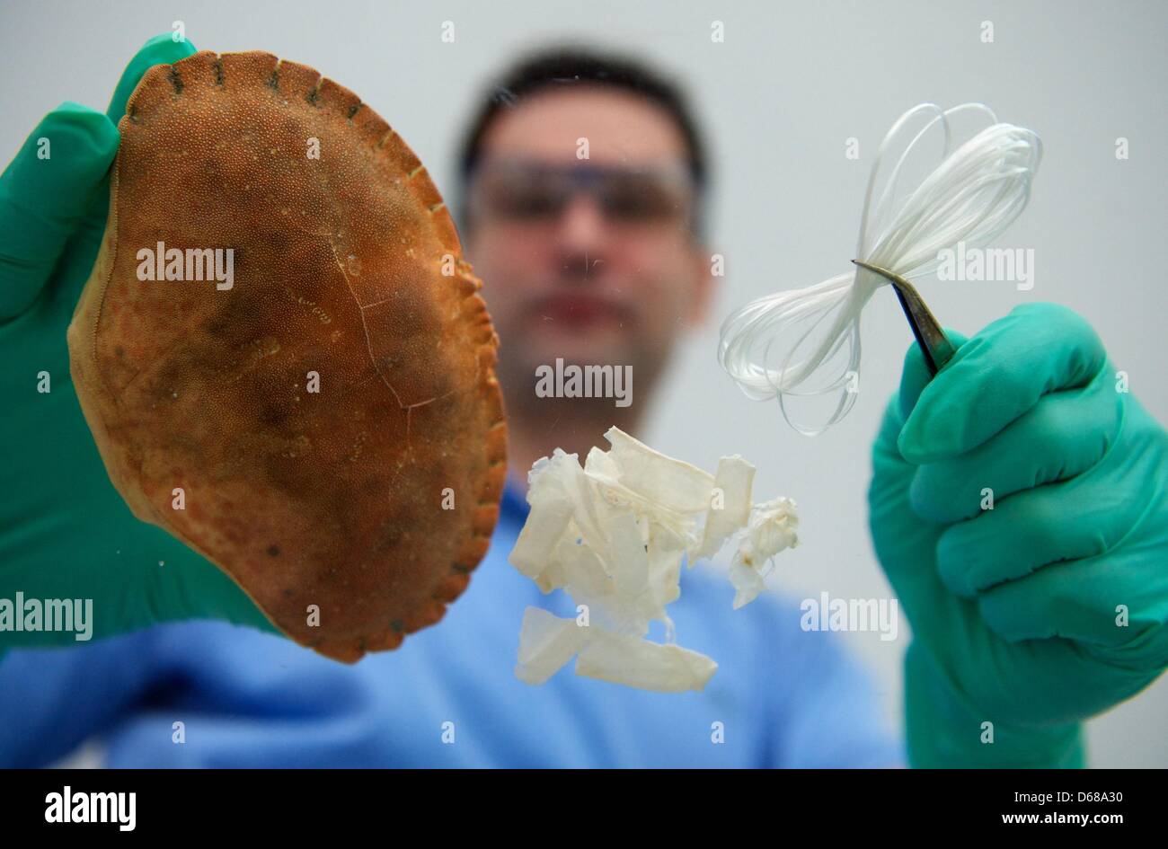 Heppe Medical Chitosan employee Torsten Richter holds a suture made of ...
