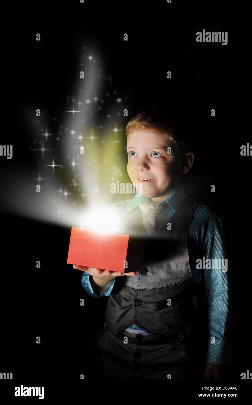 gift in magic packing Stock Photo - Alamy