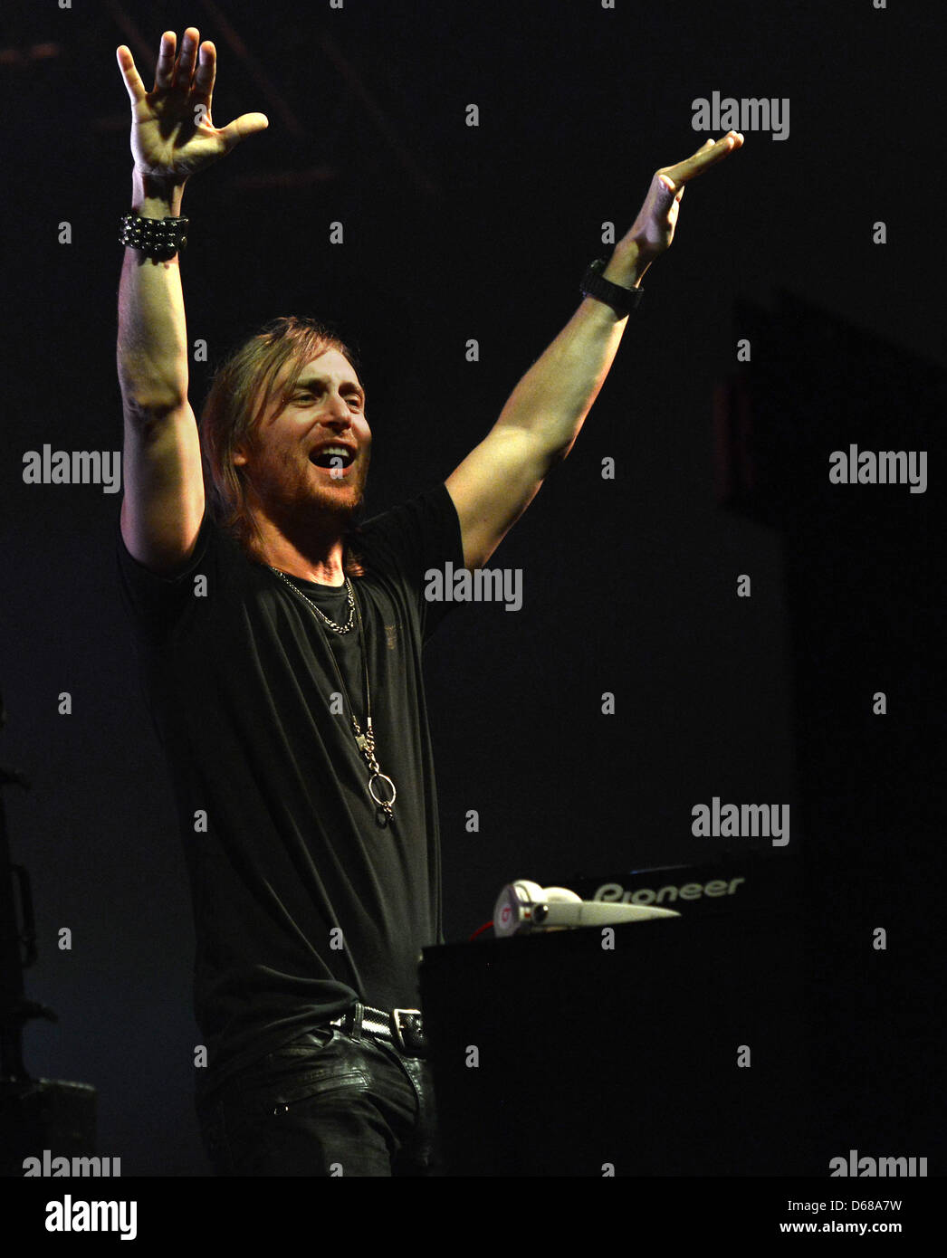 French House DJ David Guetta performs on stage of the Arena in Berlin ...