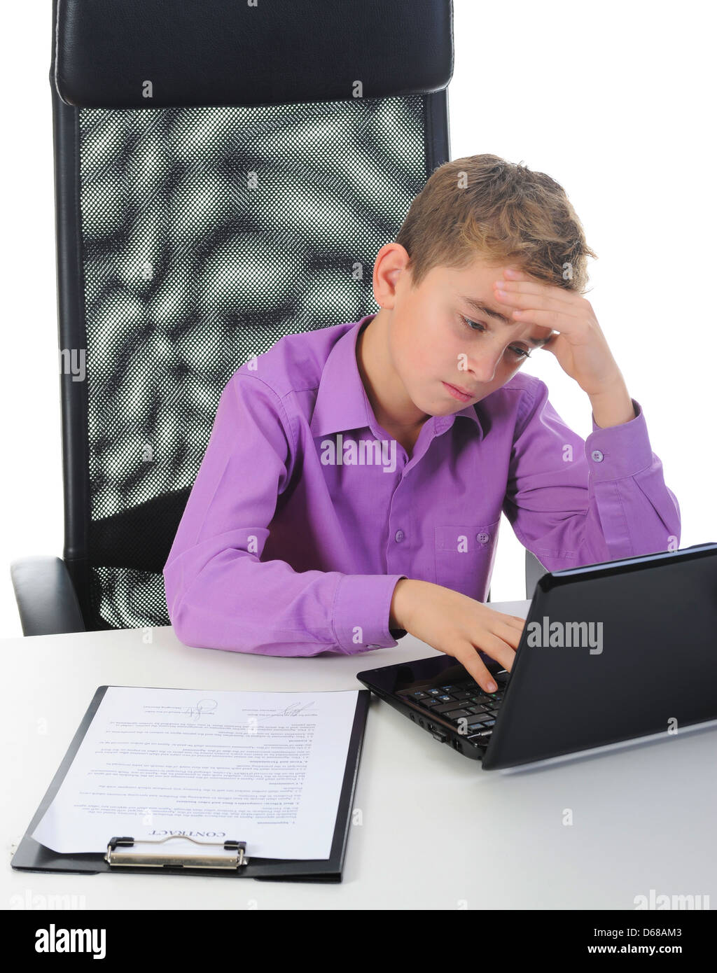 boy at the computer Stock Photo - Alamy