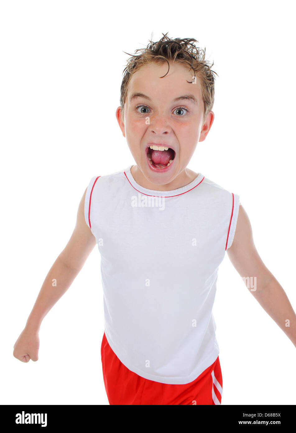 Angry little boy Stock Photo - Alamy