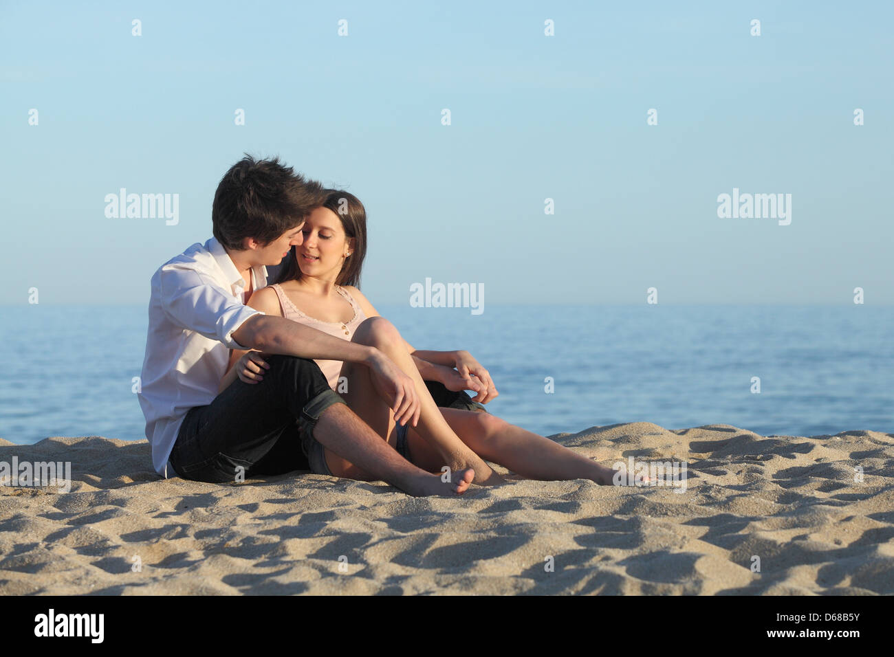 Teen girls flirting with boys hi-res stock photography and images - Alamy