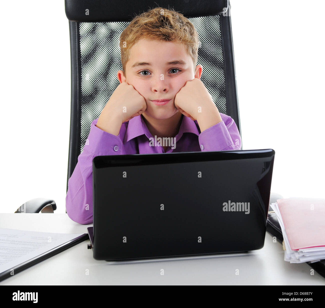 boy at the computer Stock Photo - Alamy