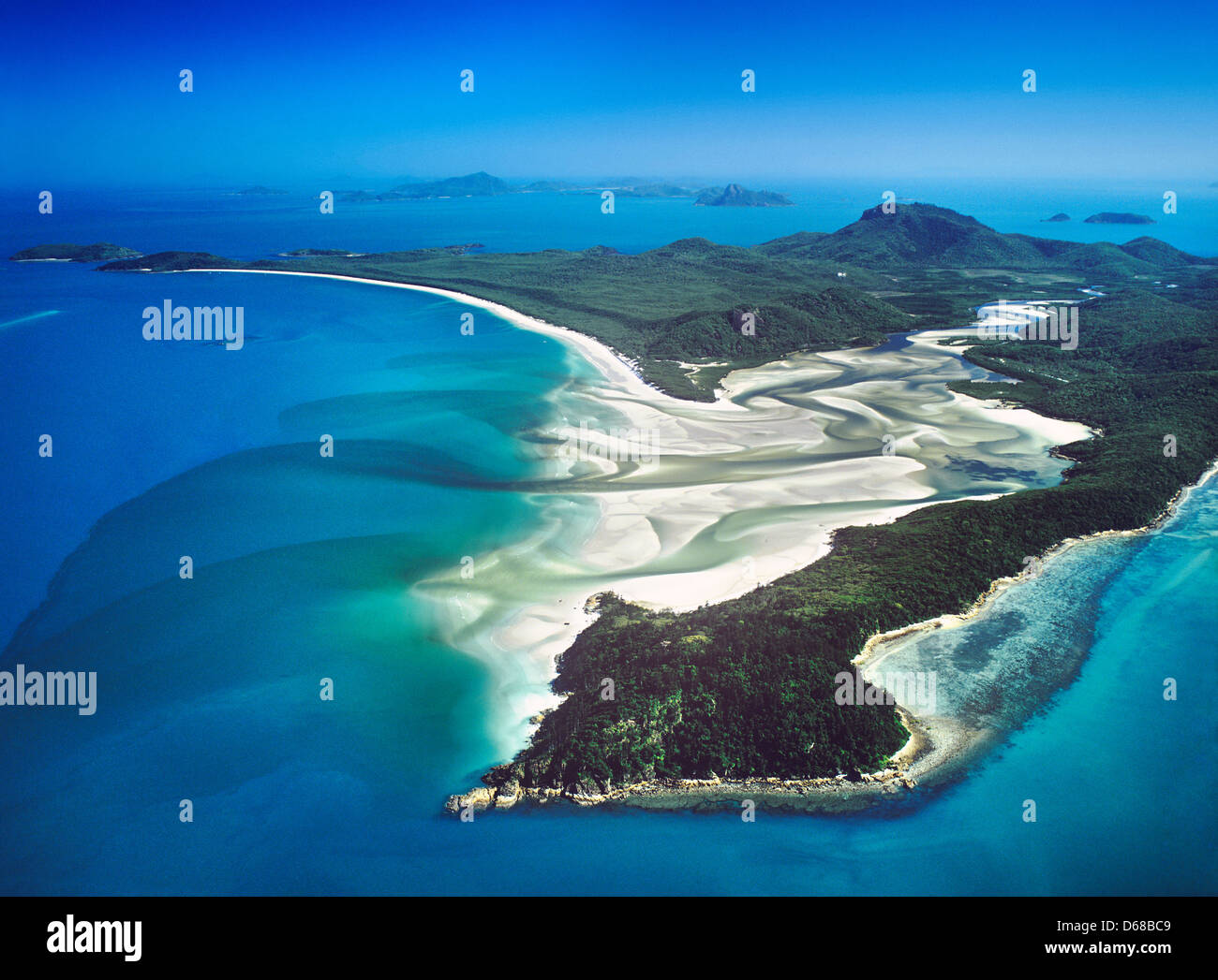 Australia, Queensland, Whitsunday Islands, aerial view of Whitsunday ...