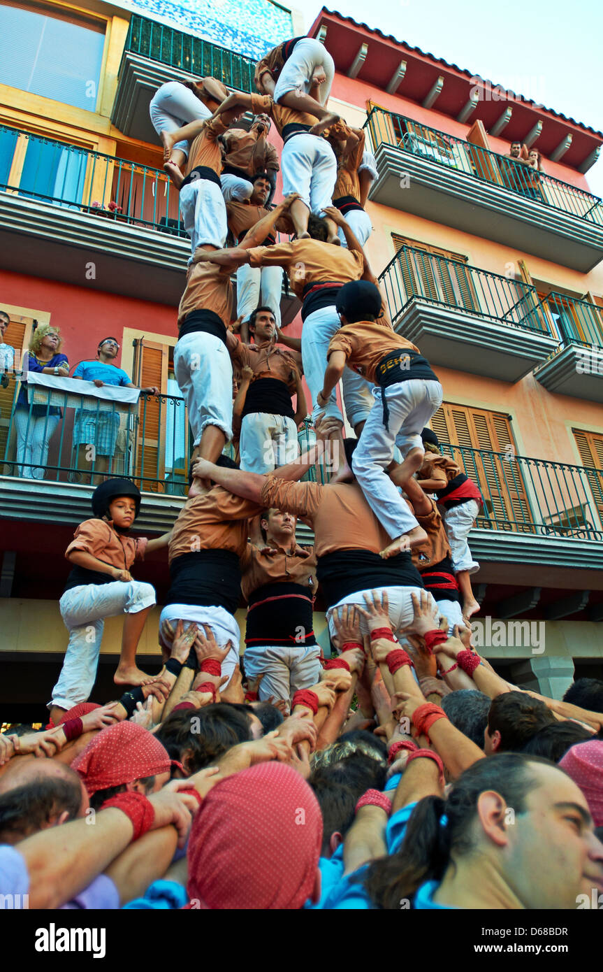 -Human Towers- Gold Coast (Spain Stock Photo - Alamy