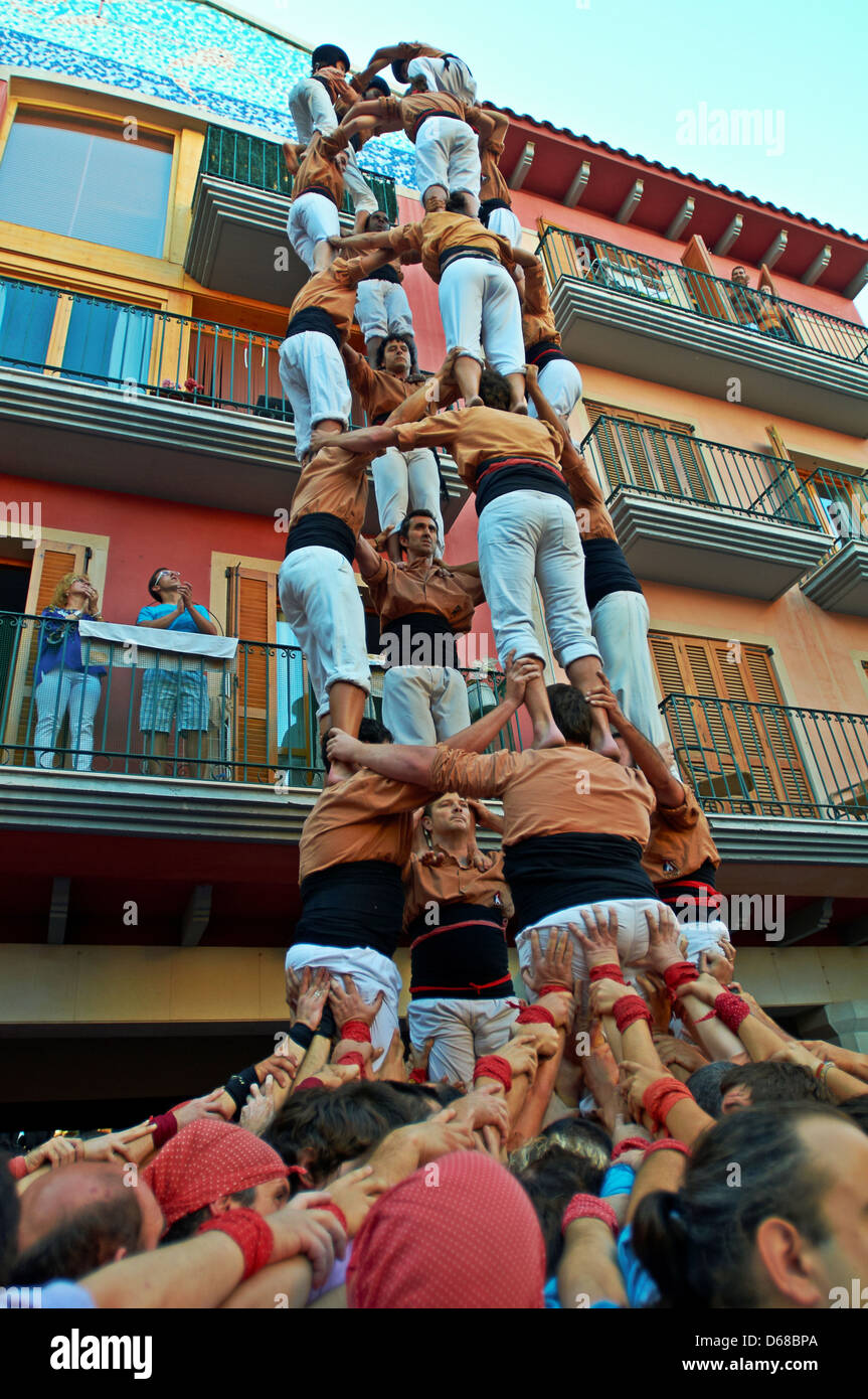 -Human Towers- Gold Coast (Spain Stock Photo - Alamy