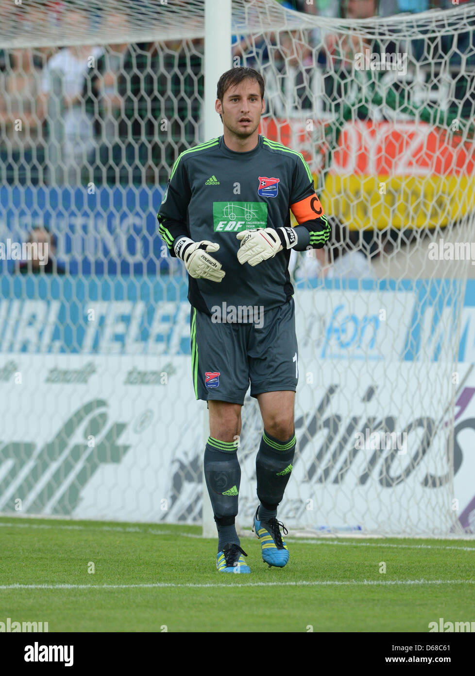 Unterhaching's goalkeeper Stefan Riederer is pictured during the soccer ...