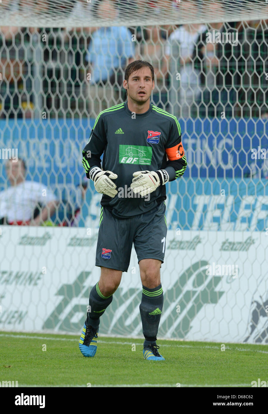 Unterhaching's goalkeeper Stefan Riederer is pictured during the soccer ...