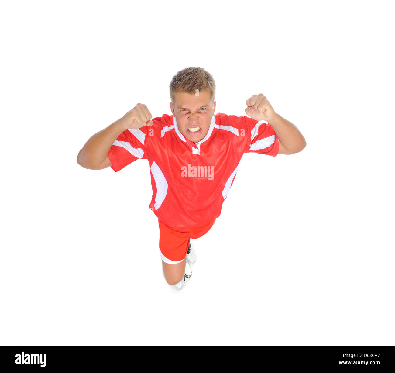 One red portrait action full football Cut Out Stock Images & Pictures ...