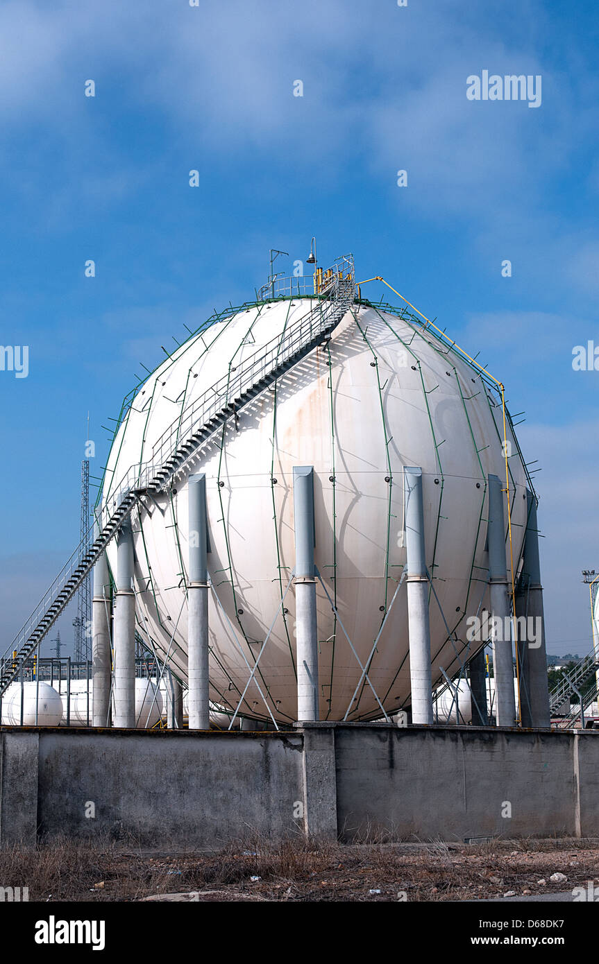 factory where you store butane butane canisters in a huge Stock Photo ...