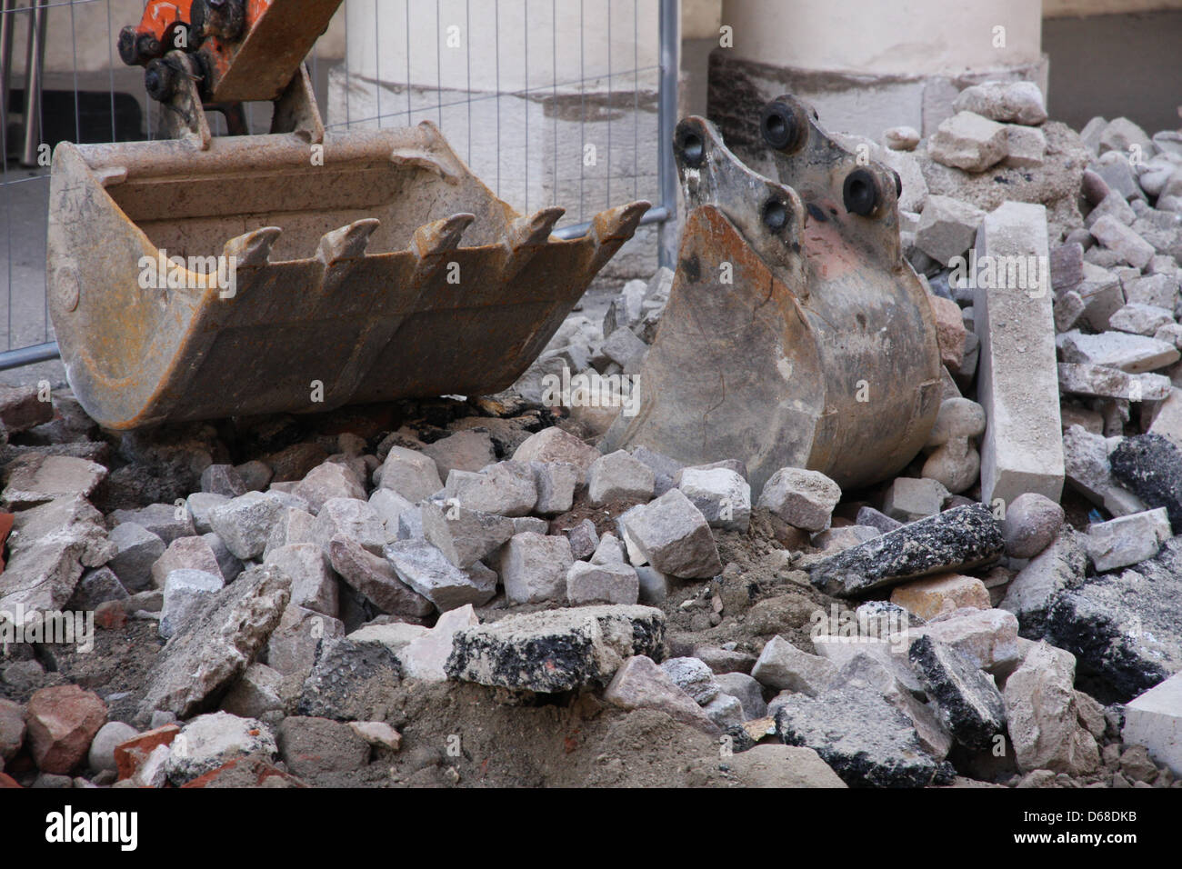 scraper with large bucket during the excavation and reconstruction of ...