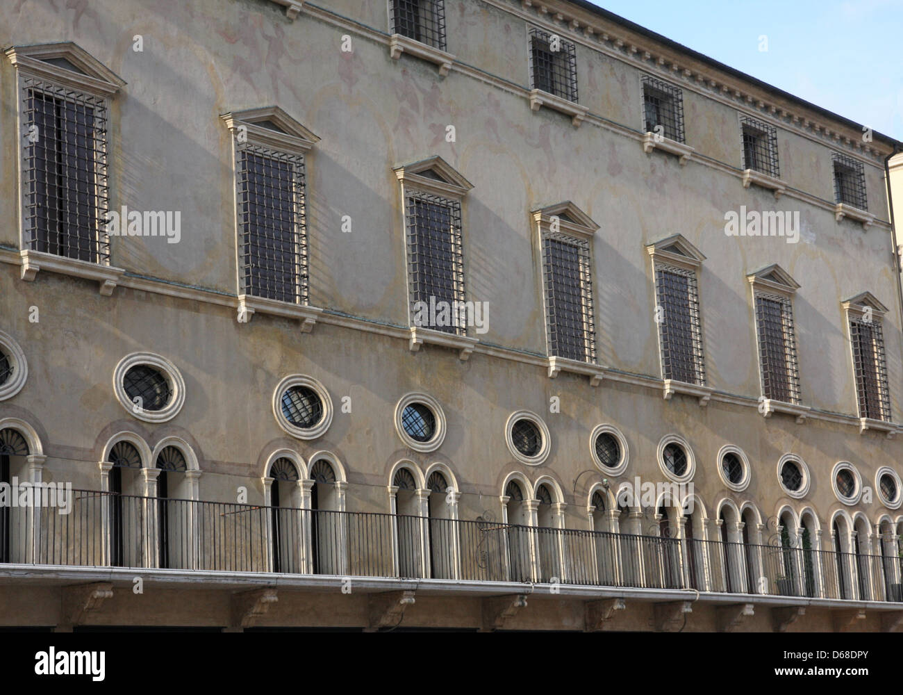 ancient Renaissance palace in the main square of the famous city in ...