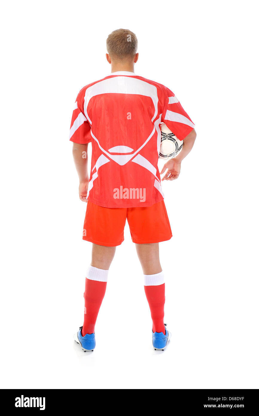 Back red football shirt Cut Out Stock Images & Pictures - Alamy