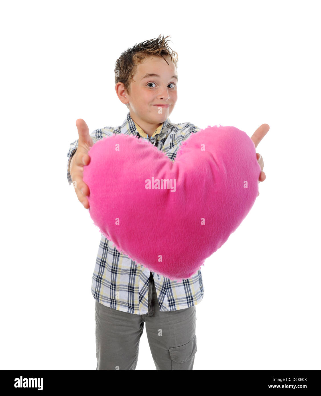 boy gives a heart Stock Photo - Alamy