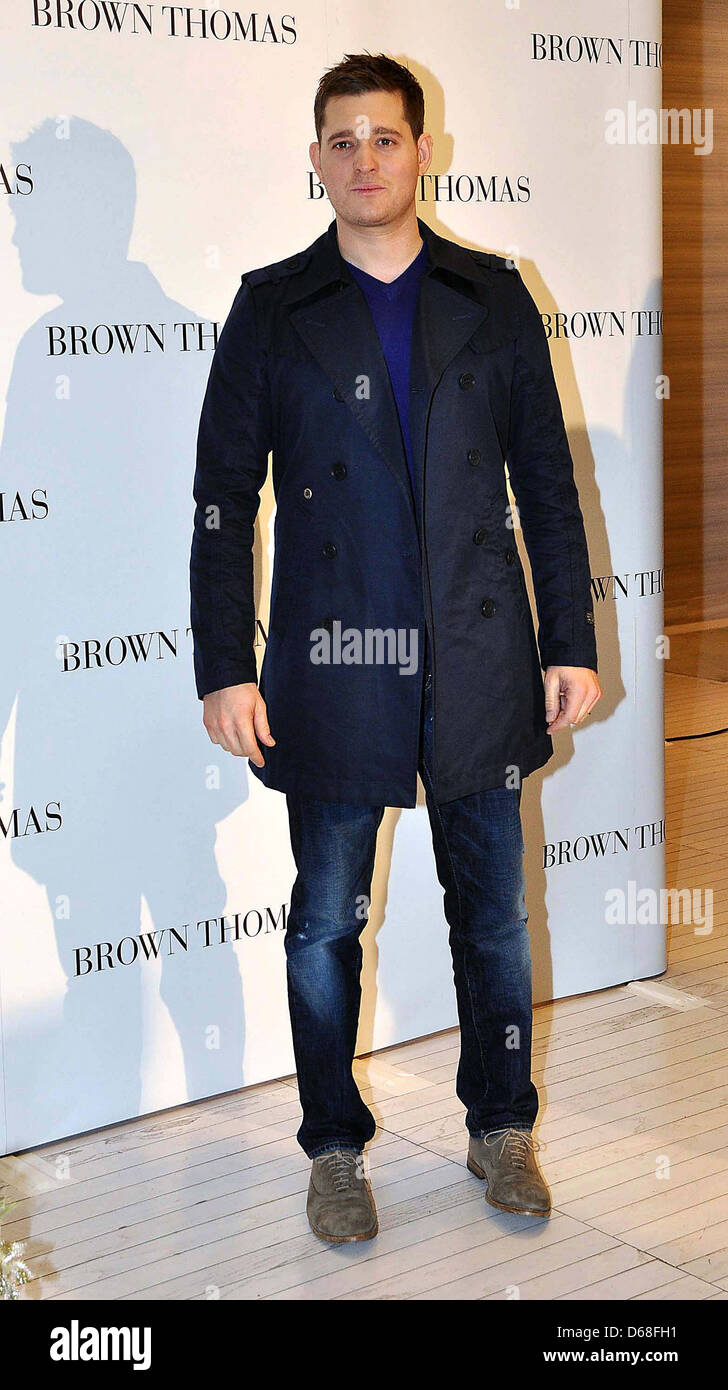 Michael Buble arrives at Brown Thomas Department Store to switch on ...