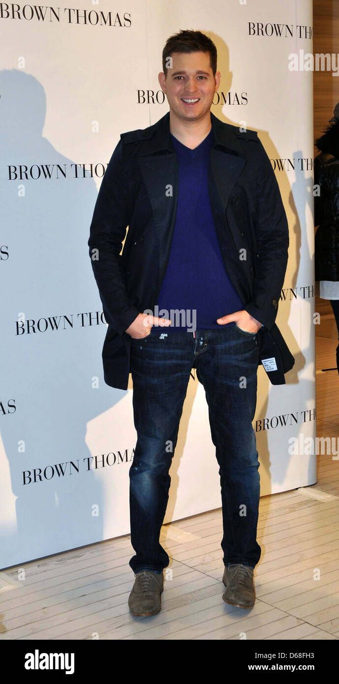 Michael Buble arrives at Brown Thomas Department Store to switch on ...