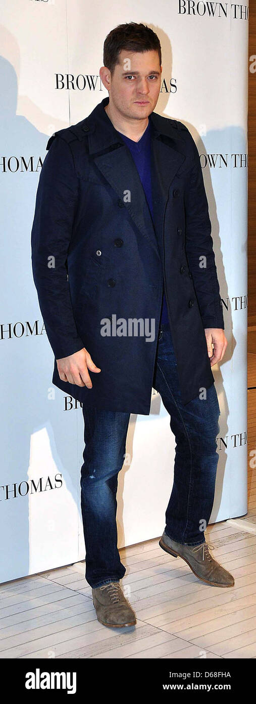 Michael Buble arrives at Brown Thomas Department Store to switch on ...