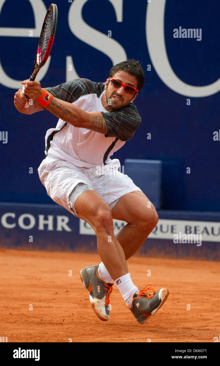 Serbia's Janko Tipsarevic plays against Germany's Phau in the quarter ...