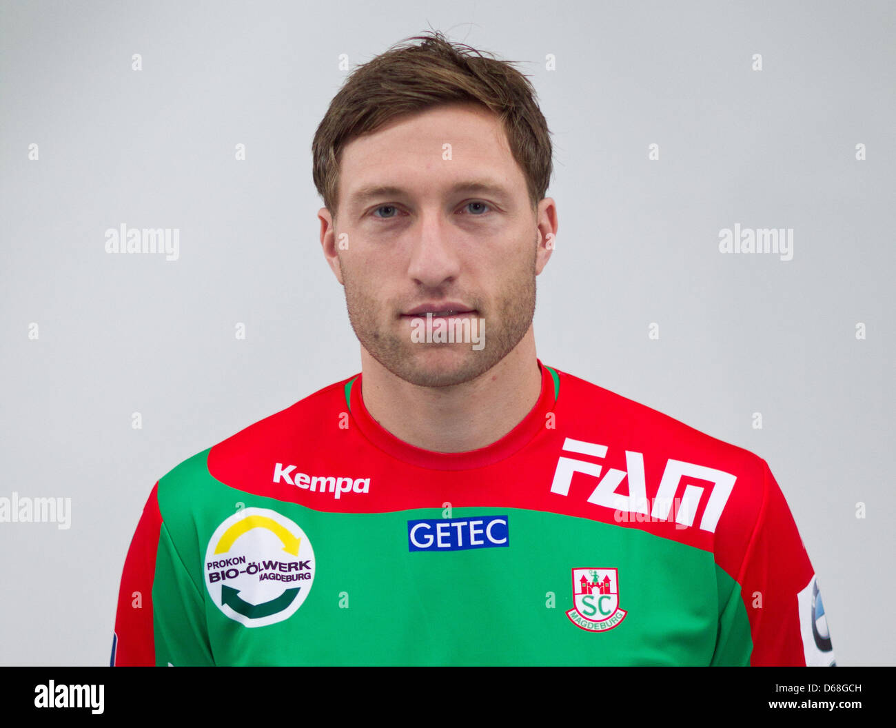 Fabian van Olphen of the Bundesliga handball club SC Magdeburg is ...