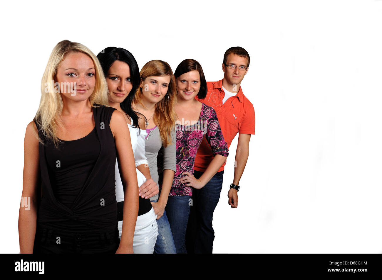Row of people Stock Photo - Alamy
