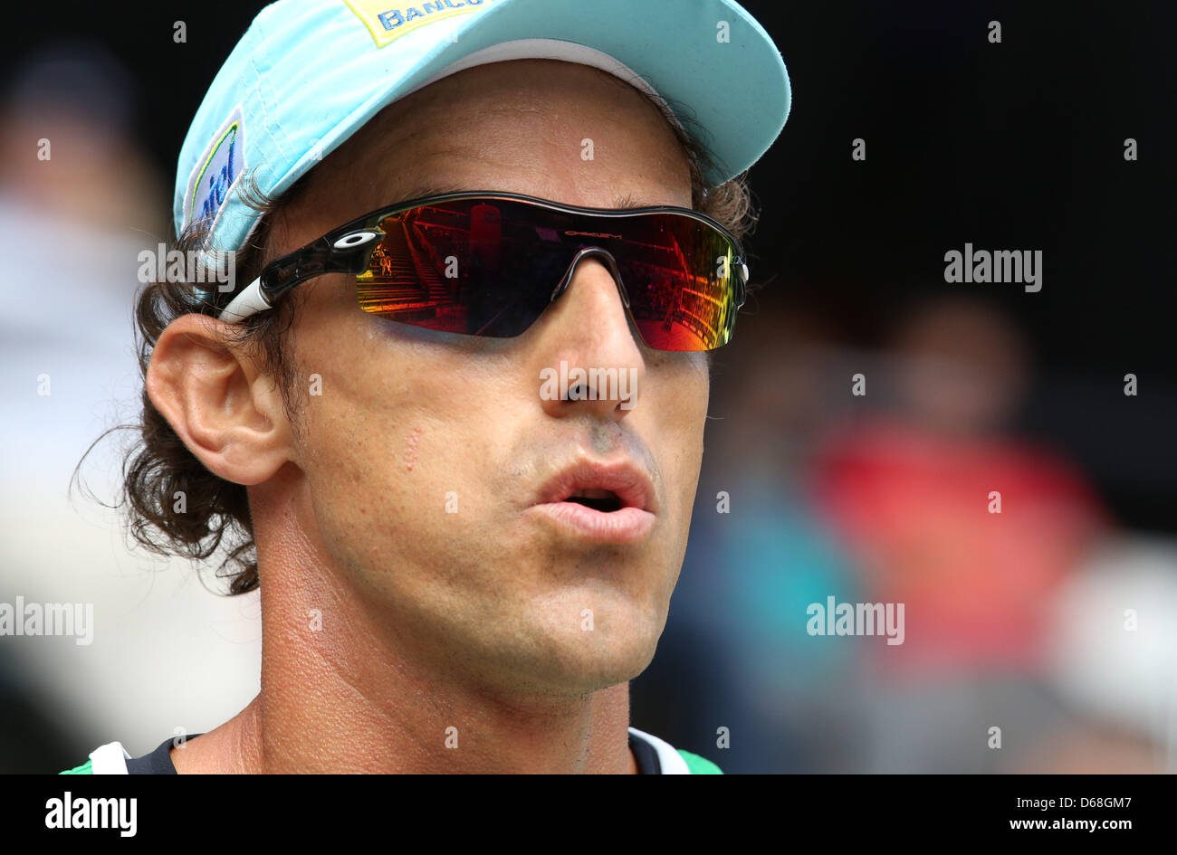 Emanuel Rego walks across the court during the Beach Volleyball Grand ...