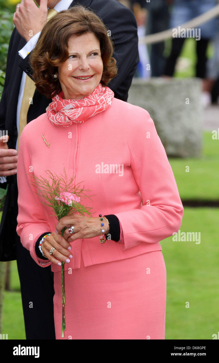 Swedish Queen Silvia at the courtyard of the Swedish royal family's ...