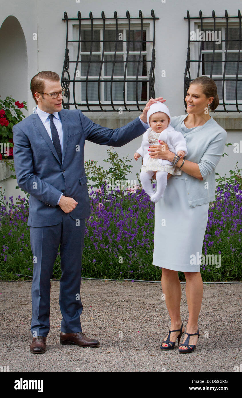 Swedish Crown Princess Victoria with baby daughter Princess Estelle and ...