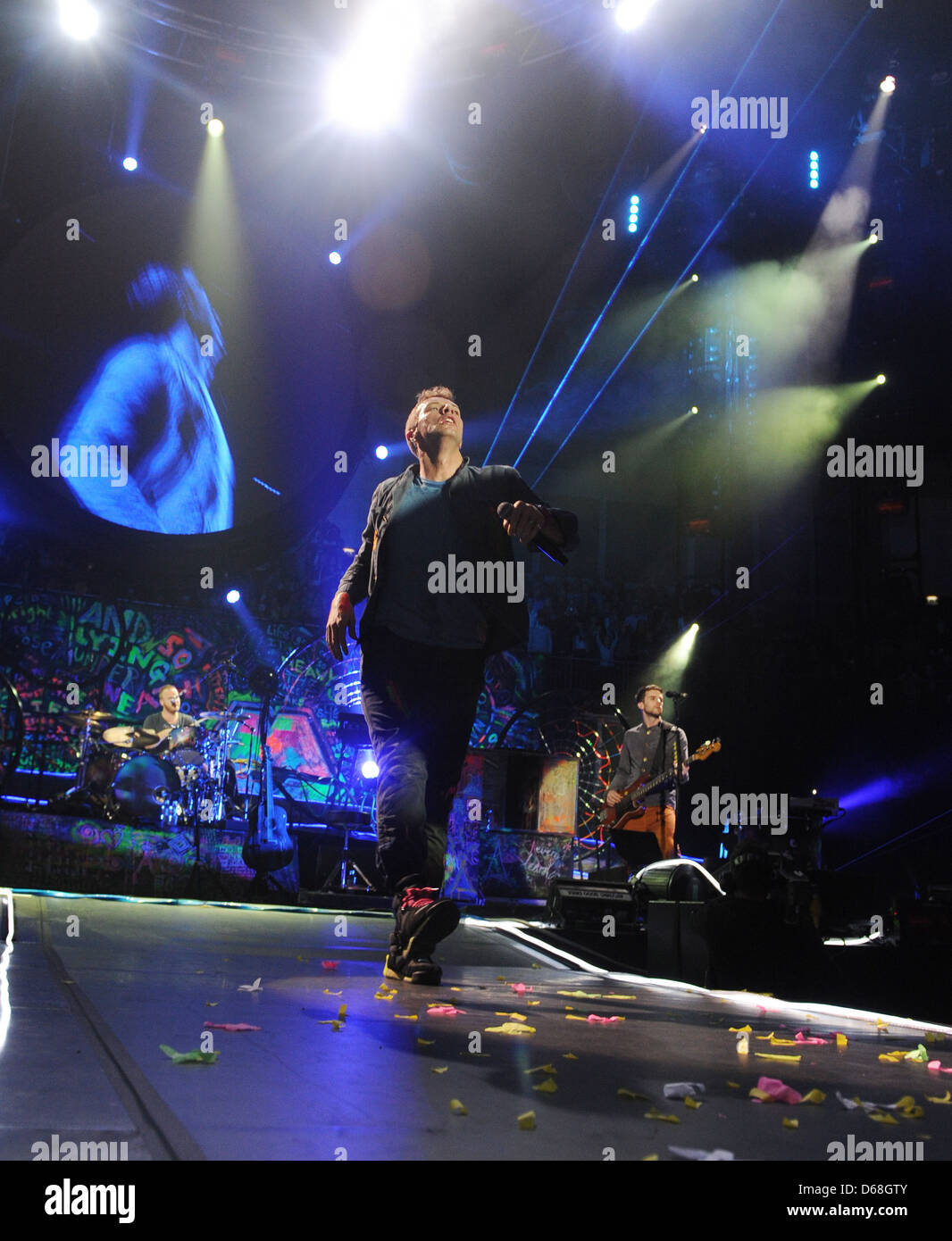 Chris Martin Coldplay perform live at the O2 Arena London, England - 09 ...