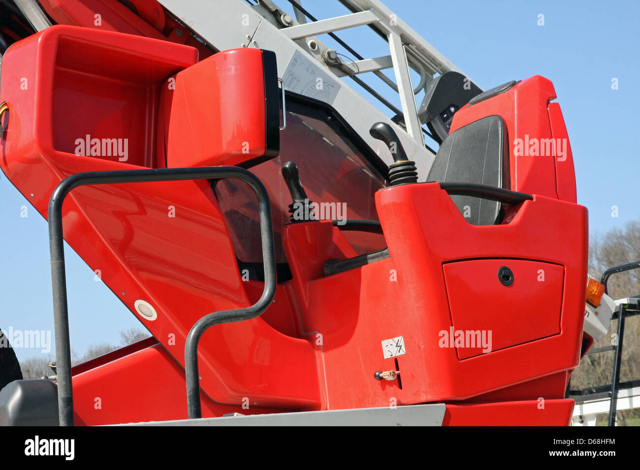 cabin with a command console fire trucks to manoeuvre the automatic ...