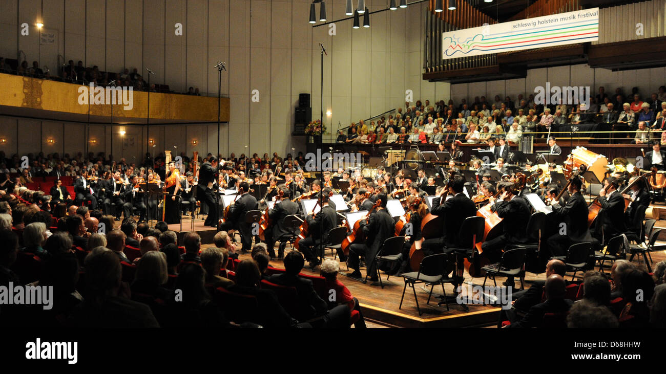 The Shanghai Symphony Orchestra performs during the Schleswig-Holstein ...