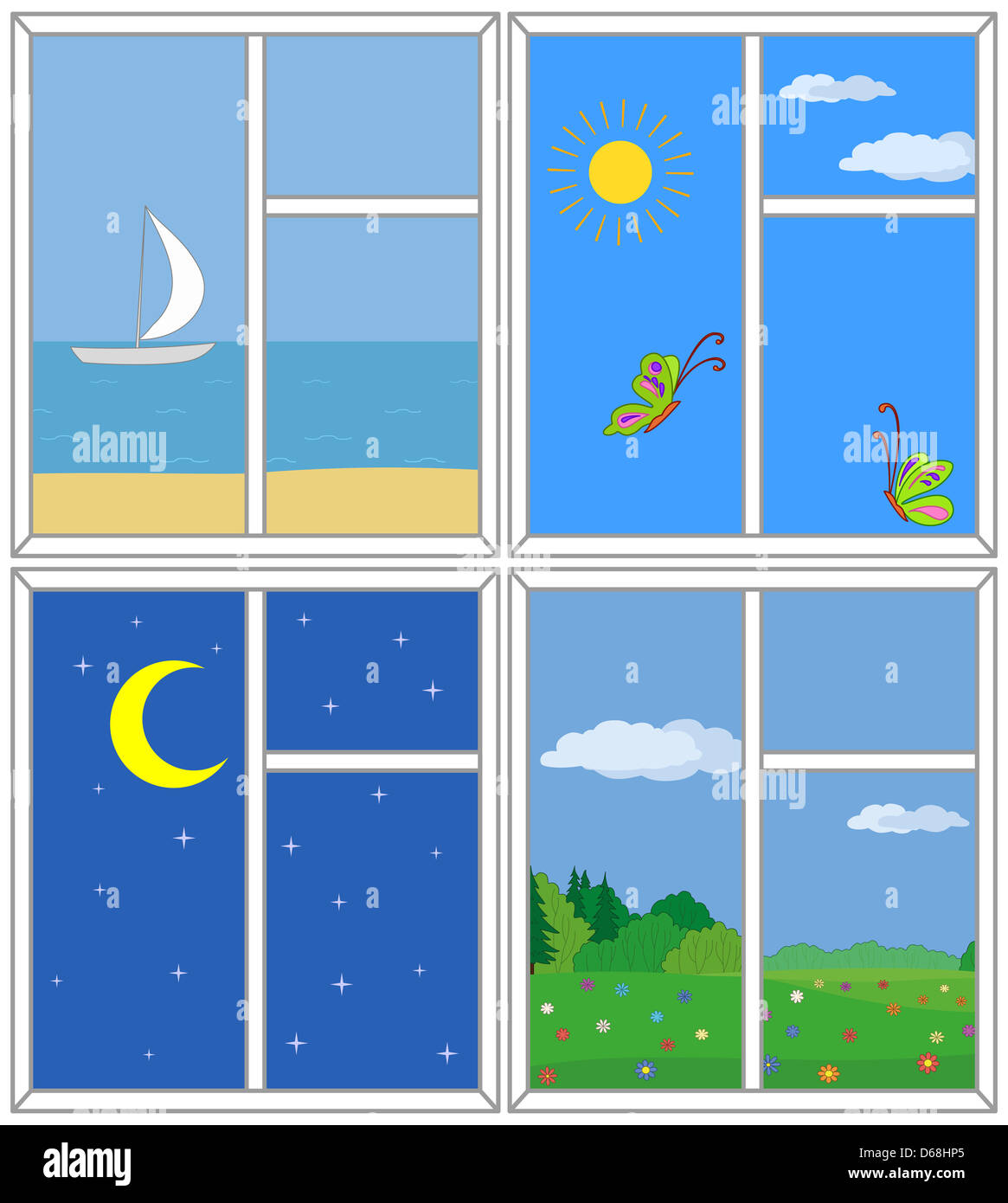 Windows with views Stock Photo - Alamy