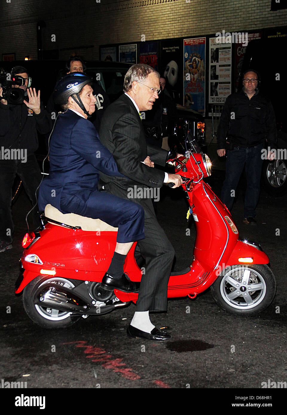 Regis Philbin is given a Vespa scooter by David Letterman 'The Late ...