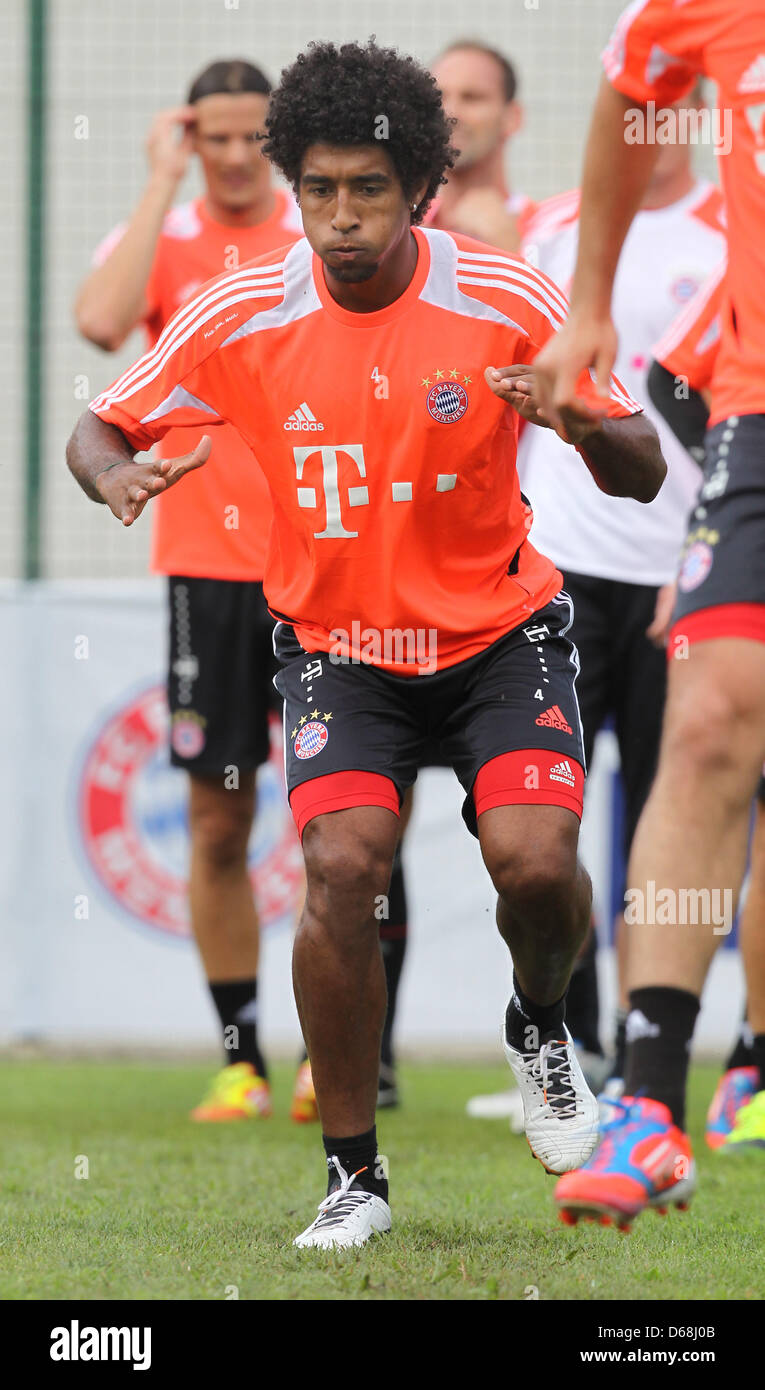 FC Bayern Munich's Dante practises during the team's training routine ...