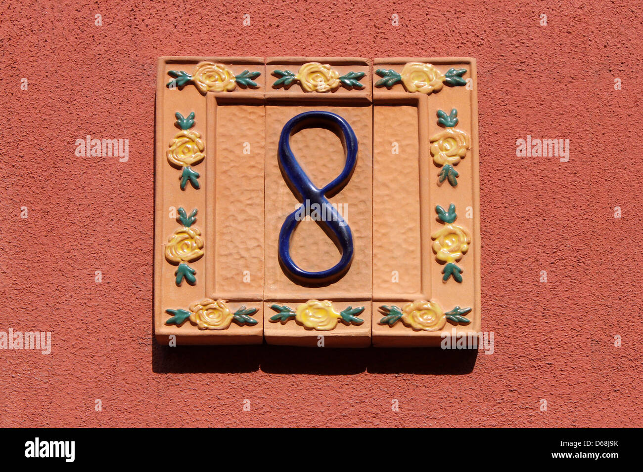 number eight, house address plate number Stock Photo - Alamy