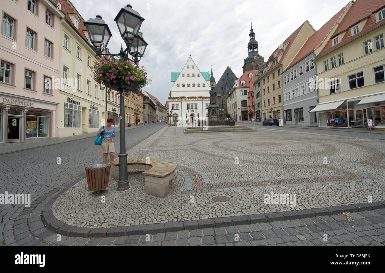 The market square of Eisleben, Germany, 16 July 2012. Photo: Peter ...