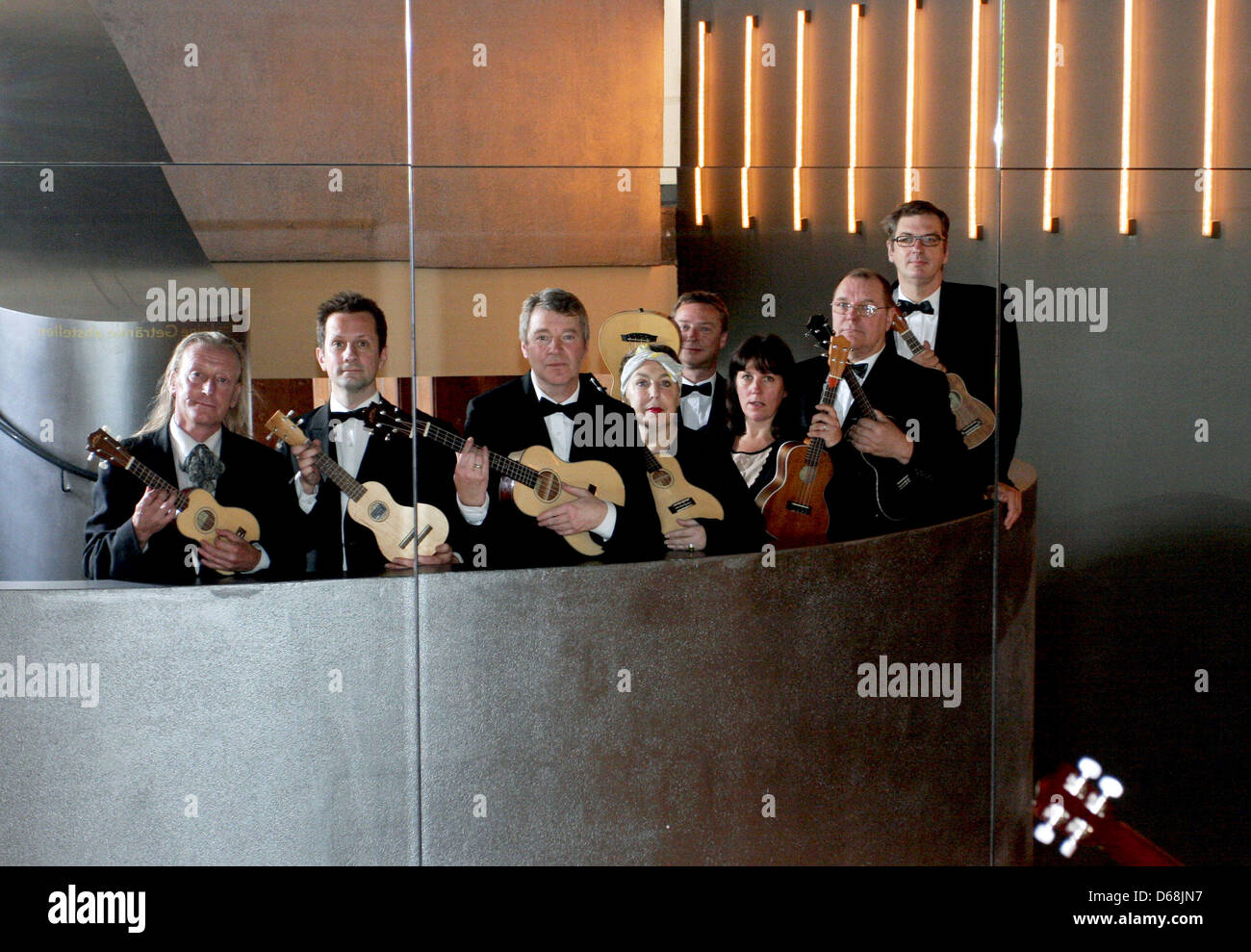 The Ukulele Orchestra of Great Britain pictured at Admiralspalast in ...