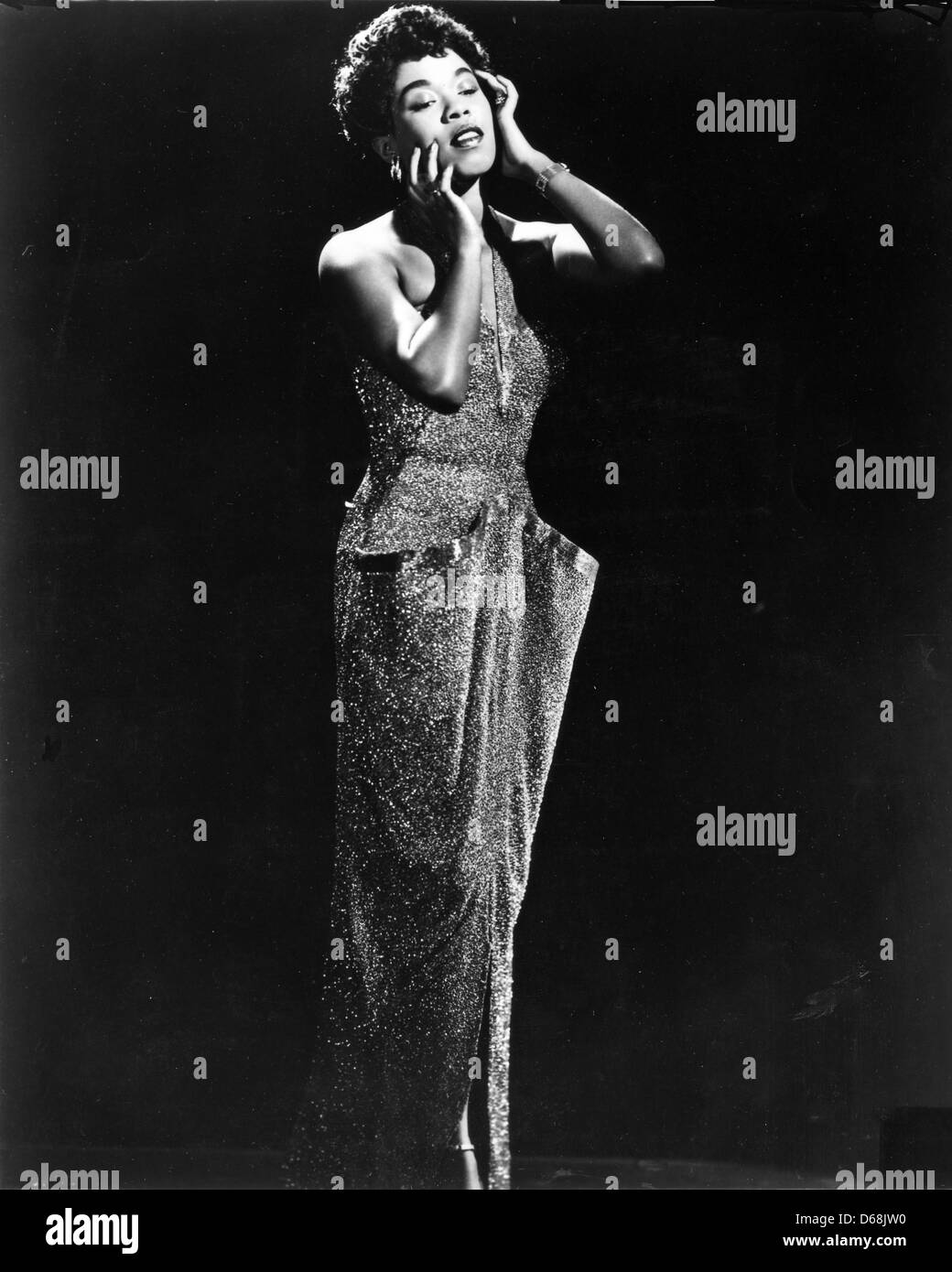SARAH VAUGHAN (1924-1990) Promotional photo of US jazz singer about ...