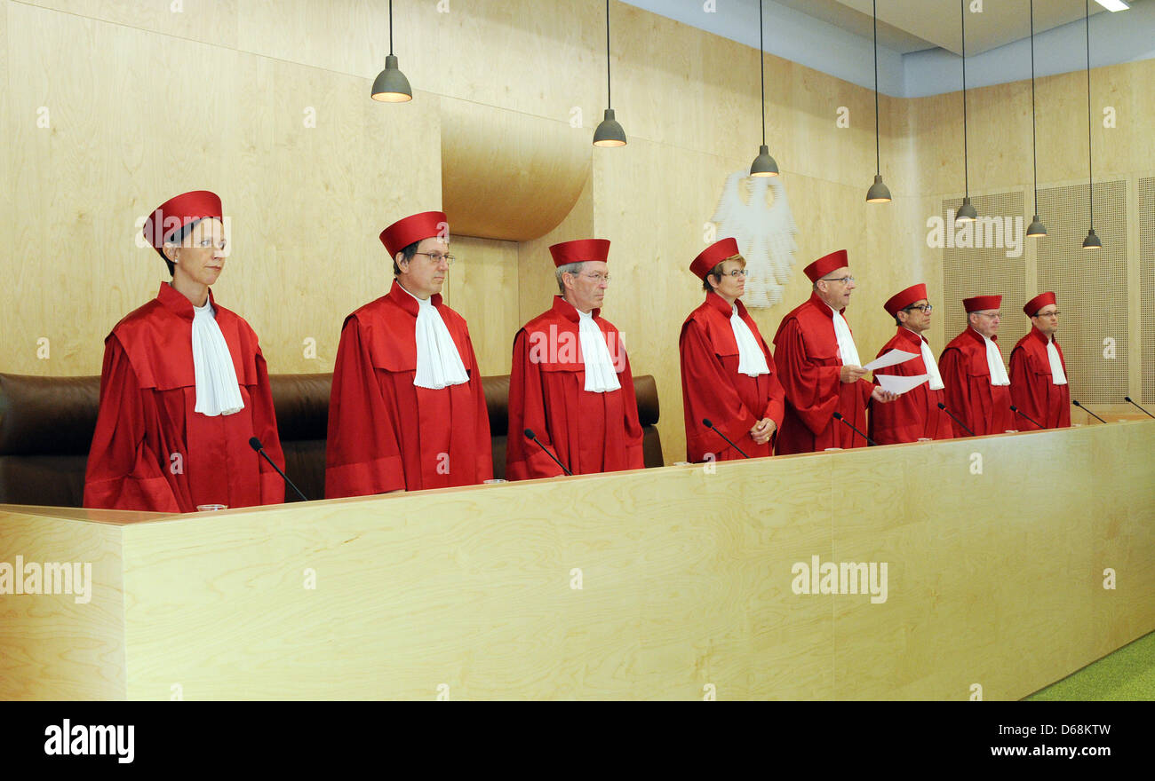 The first senate of the German Constitutional Court (BVerfG) with ...