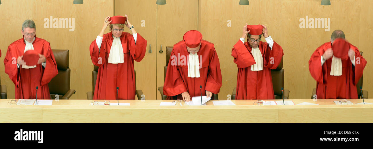 The first senate of the German Constitutional Court (BVerfG) with ...