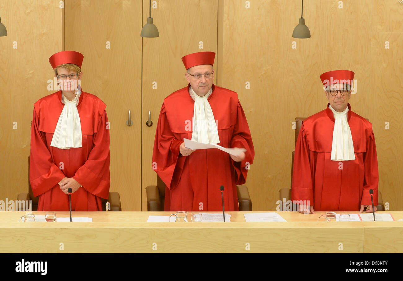 The first senate of the German Constitutional Court (BVerfG) with ...