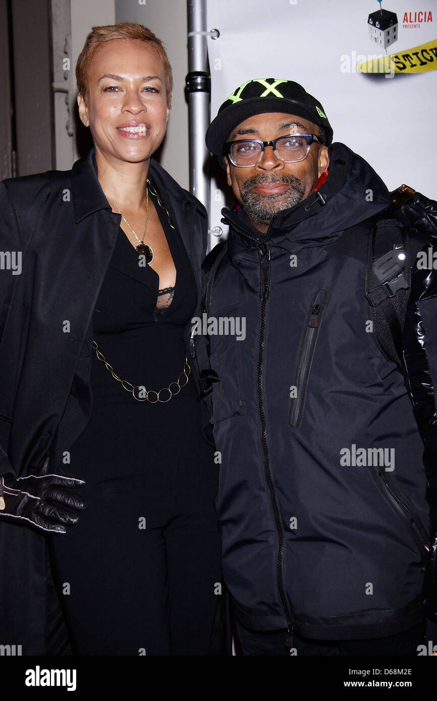 Tonya Lewis and Spike Lee Opening night of the Broadway play 'Stick Fly ...