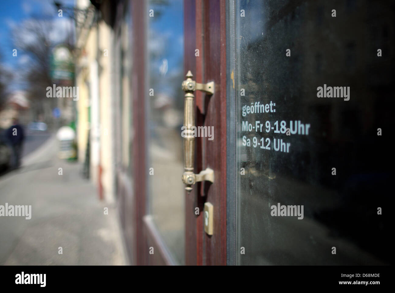 The entrance of a closed and dirty bar is pictured in Zittau, Germany ...