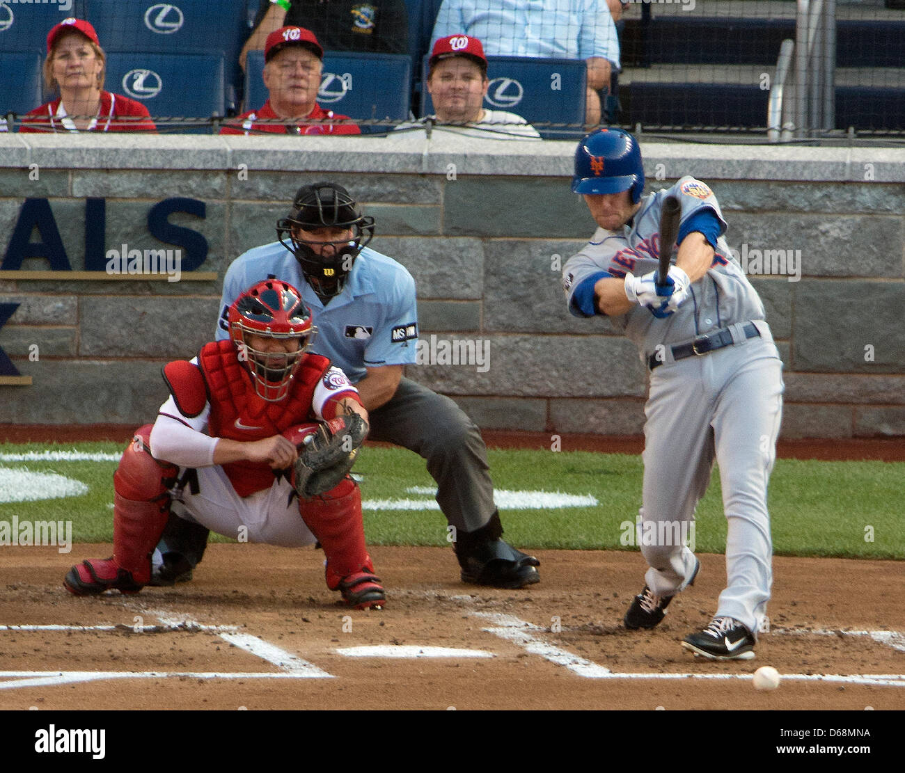 New York Mets left fielder Jason Bay (44) hits into a double play in ...