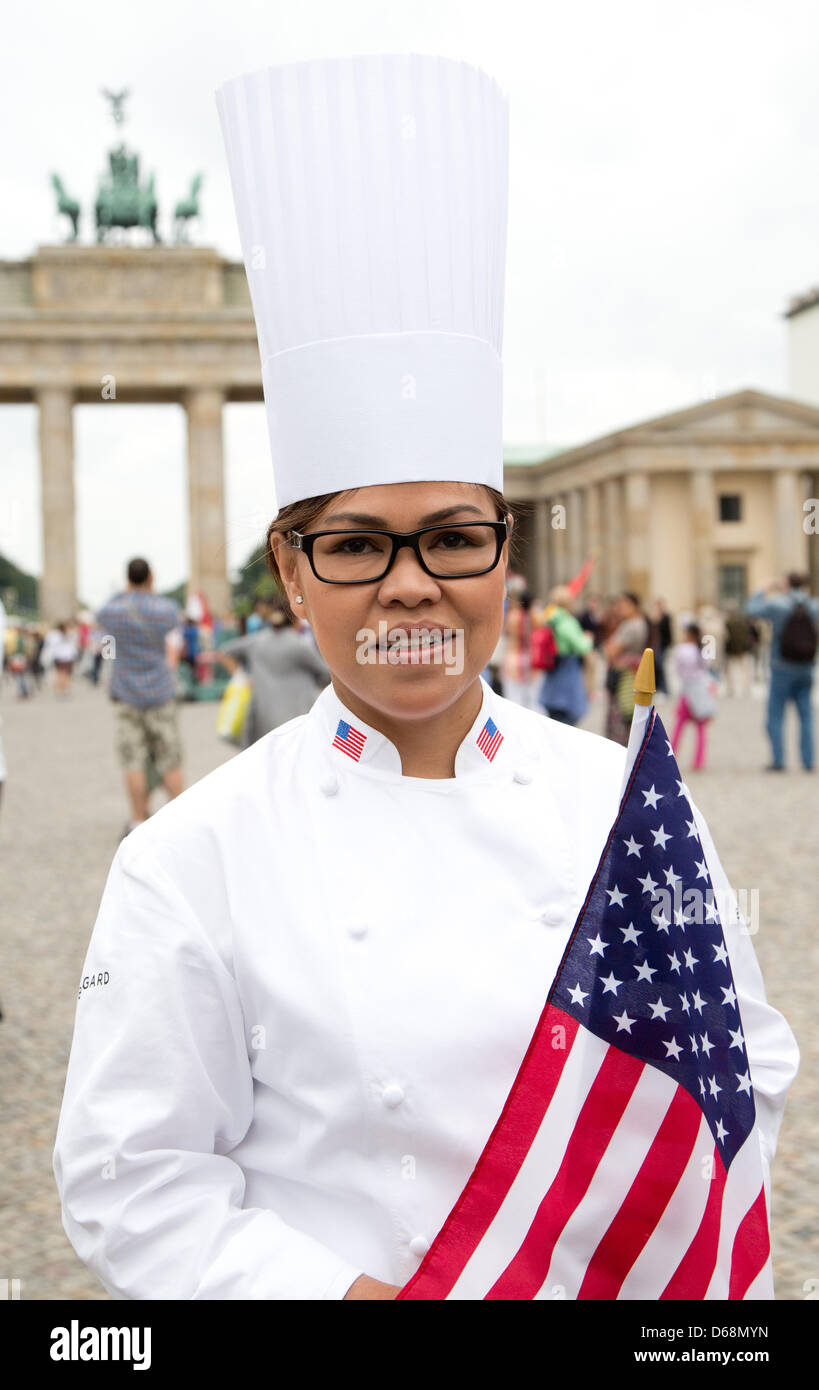 Chef of US President Obama, Cristeta Comerford, poses for the camera ...